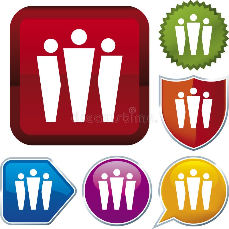 Icon Series: Group (vector) Stock Vector - Illustration of glossy ...