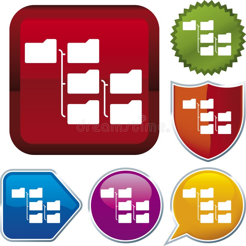 Icon series: hierarchy stock vector. Illustration of blue - 4782176