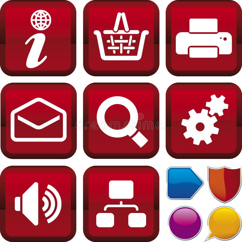 Icon series: internet stock vector. Illustration of shape - 7062732