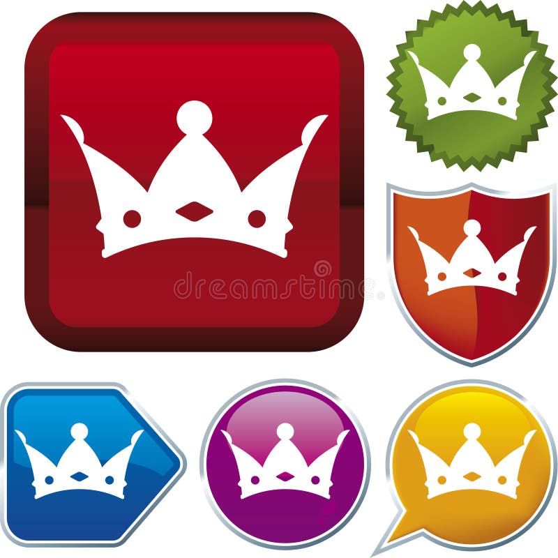 Icon series: king stock vector. Illustration of blue, sign - 4523676