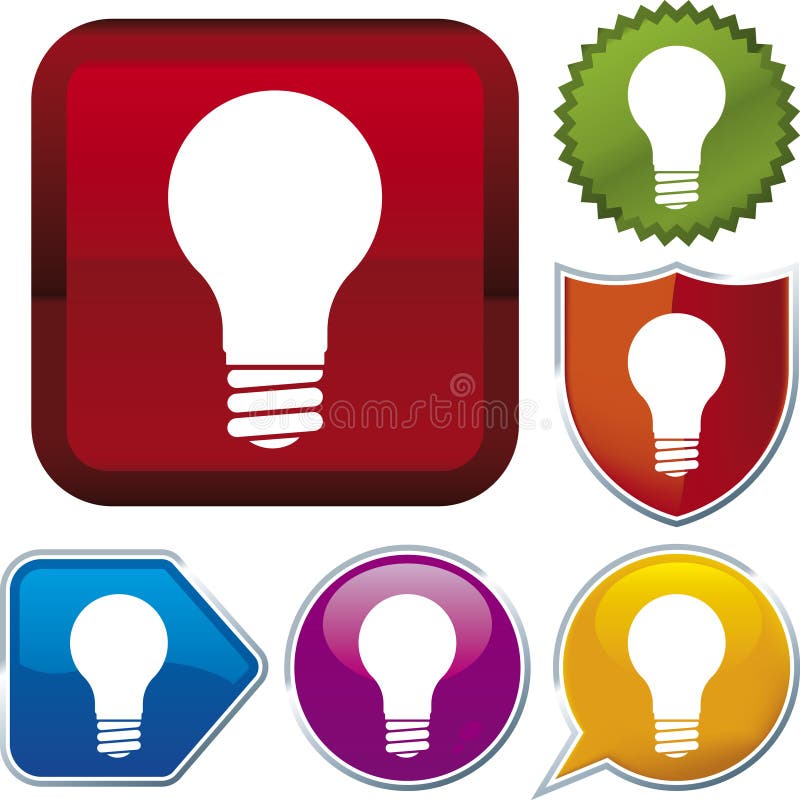 Icon Series: Lightbulb (vector Stock Vector - Illustration of vector ...