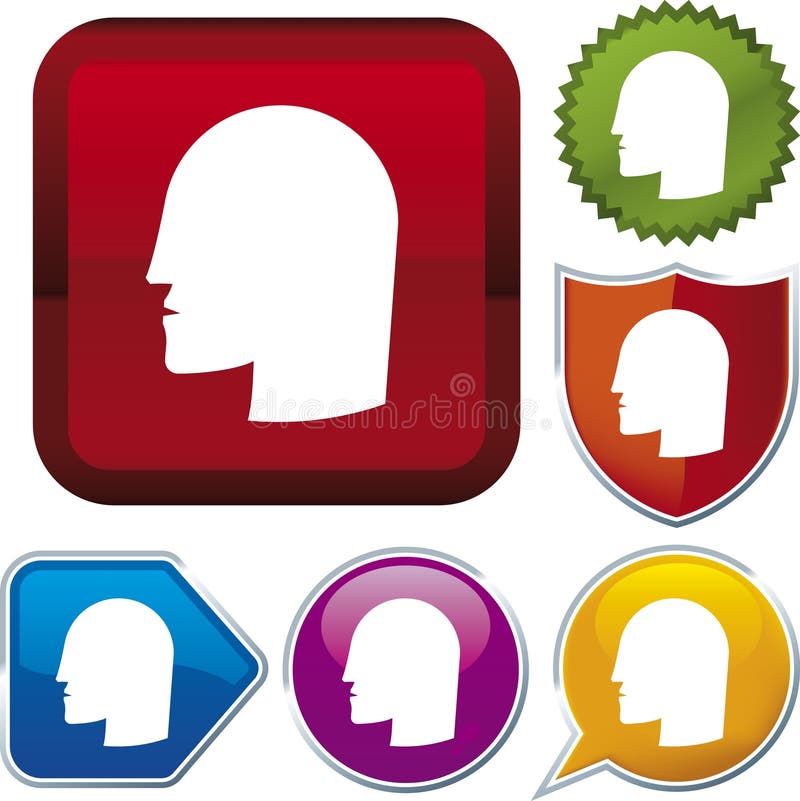 Icon series: man stock vector. Illustration of sign, white - 4554363