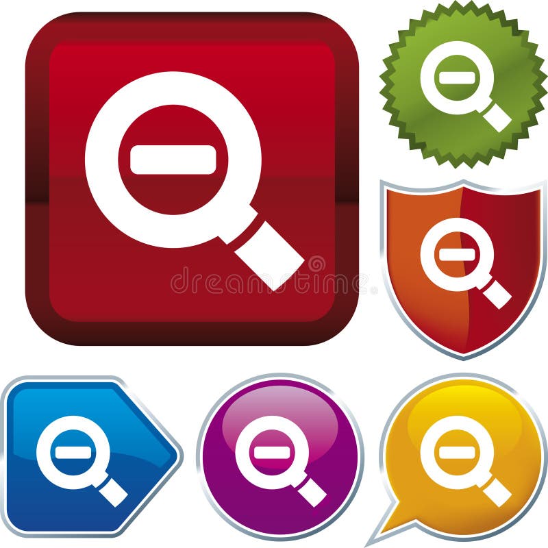 Icon series: reduce stock vector. Illustration of button - 4375083
