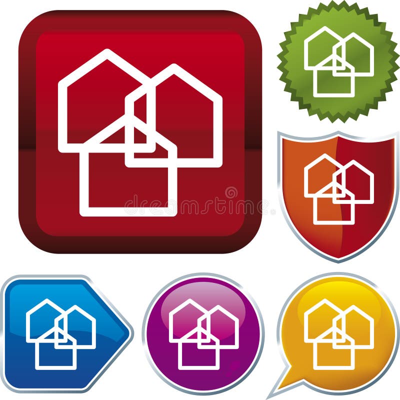 Icon series: suburb stock vector. Illustration of yellow - 4355913