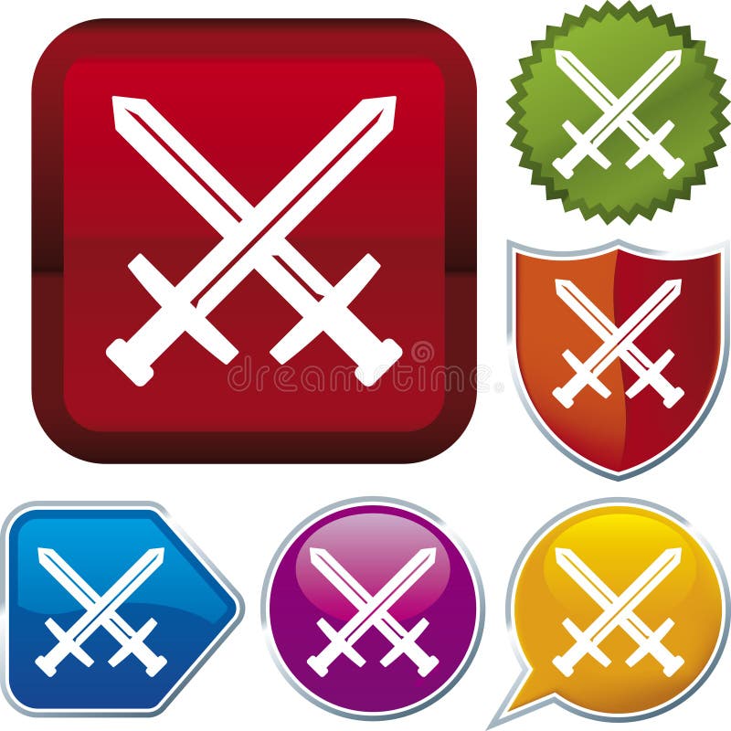 Icon series: sword stock vector. Illustration of shape - 4523788