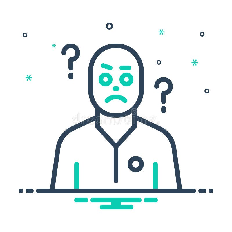 Mix Icon for Seriously, Gravely and Question Stock Vector ...