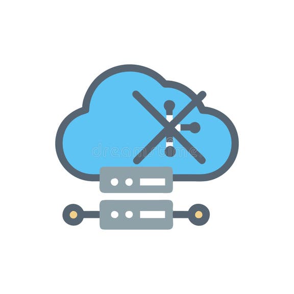 Icon of Serverless Computing for Efficiency Stock Illustration ...