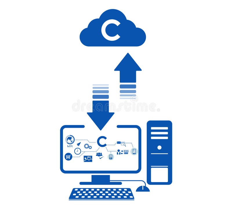 Icon,service Technology Cloud System and Transfer Data Other on Stock ...