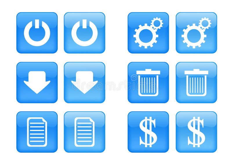 Icon set stock vector. Illustration of sell, blue, money - 12729302