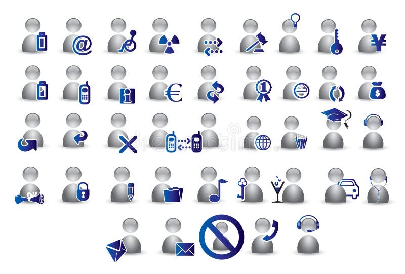 Human icon set stock vector. Illustration of people, characters - 10264727