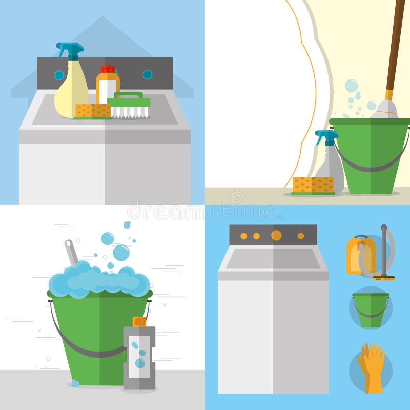Cleaning service design stock vector. Illustration of protective ...