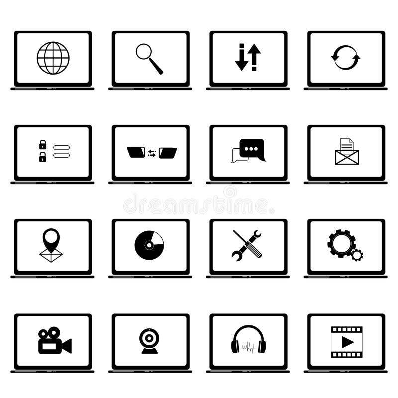 Icon Set,computer Icon,database Icon,networking Icon,big Data Icon ...