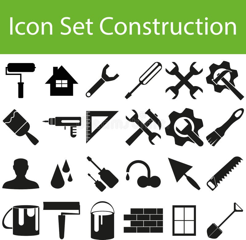Icon Set Construction I stock vector. Illustration of icon - 54924800