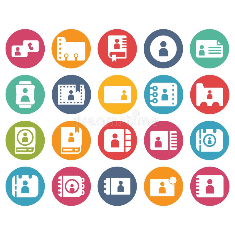 Contact Mobile Technology Icon Set Stock Vector - Illustration of ...