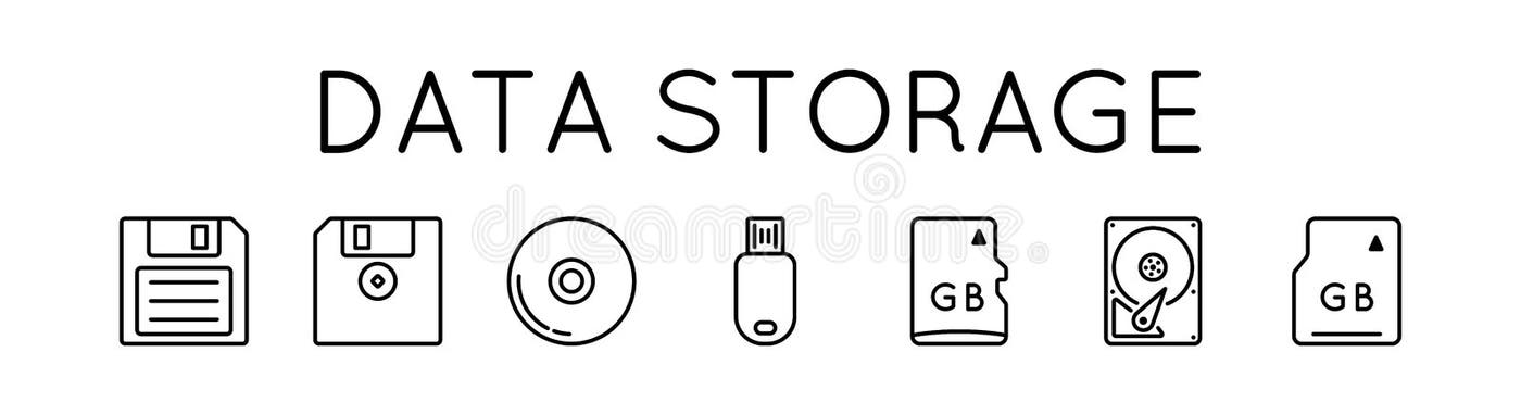 Hard Disk Drive Data Storage Database Icon Symbol Stock Illustrations ...