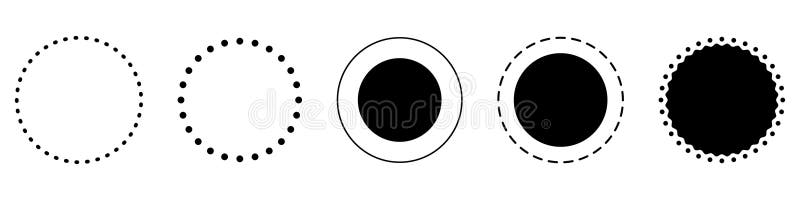 Icon Set of Decorative Circle Design Element Stock Vector ...