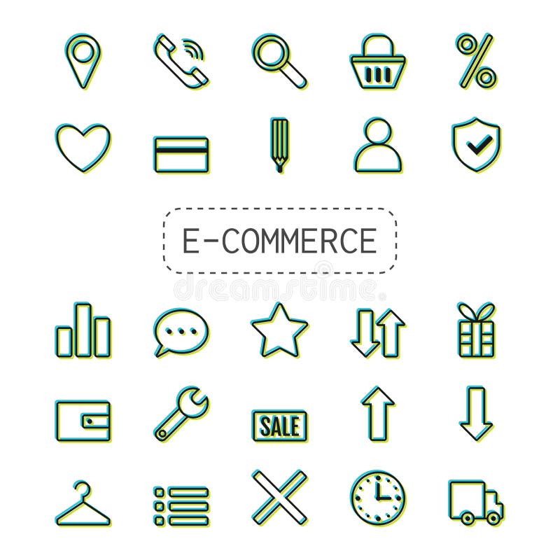 Shopping symbols stock vector. Illustration of jewellery - 15826652