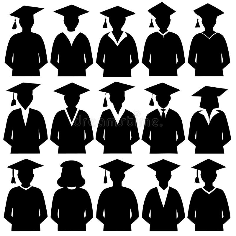 Graduation Silhouettes Stock Illustrations – 526 Graduation Silhouettes ...