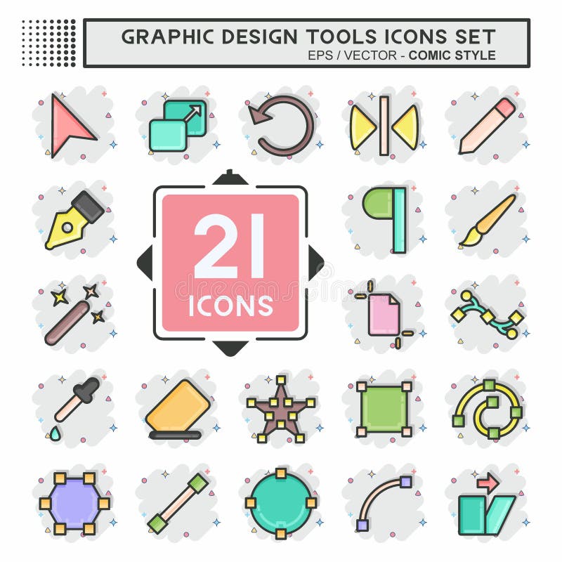 Icon Set Graphic Design Tools. Related To Graphic Design Tools Symbol ...