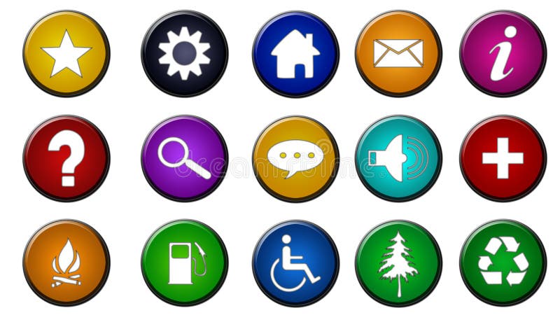 Icon Set stock illustration. Illustration of envelope - 41654394