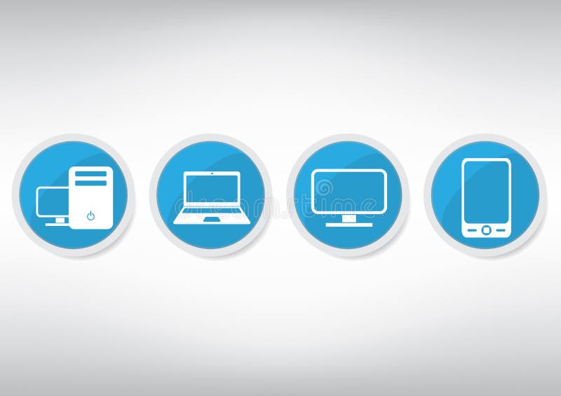 It Icon Set stock vector. Illustration of labtop, network - 41893990