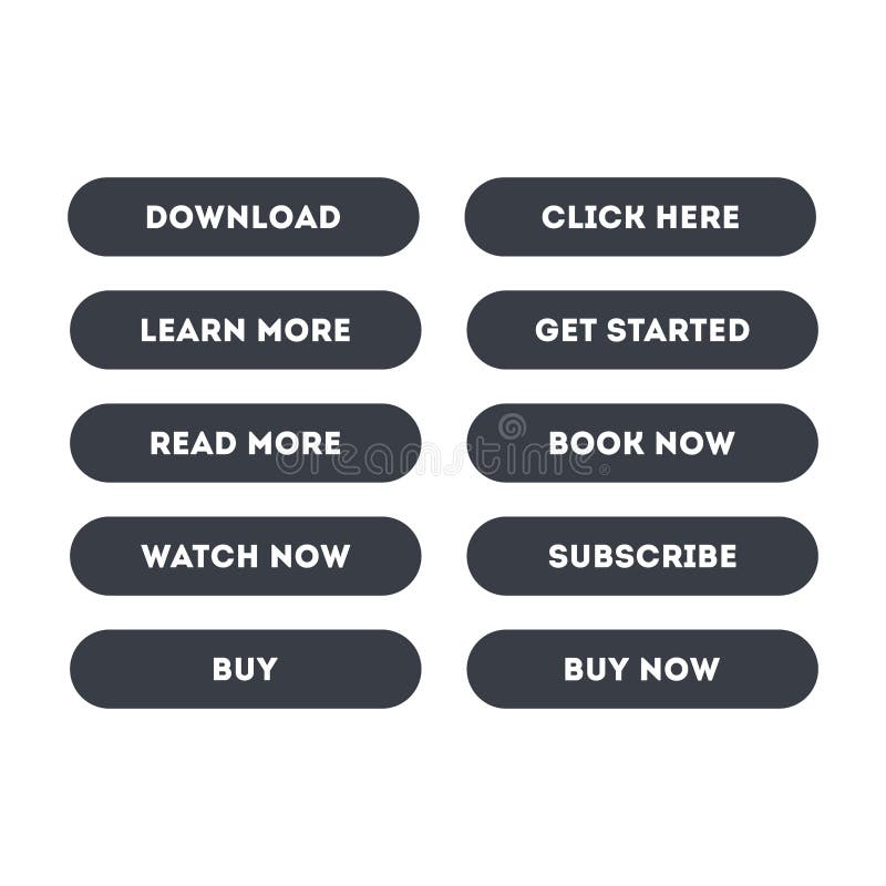 Icon Set Multi Colored Button in Flat Style. Stock Vector ...