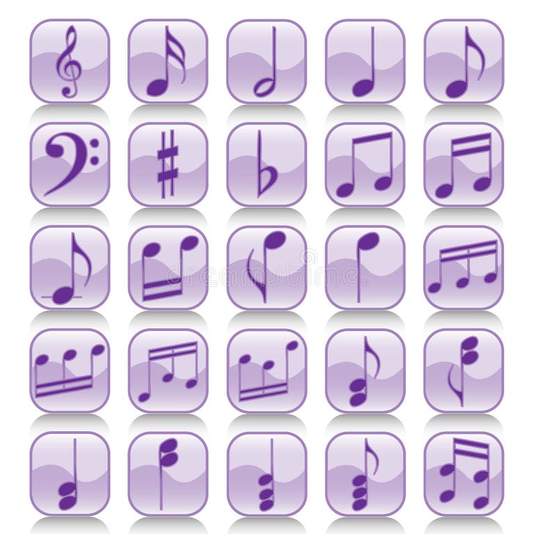 Icon set-Music notes stock vector. Illustration of clef - 11294680