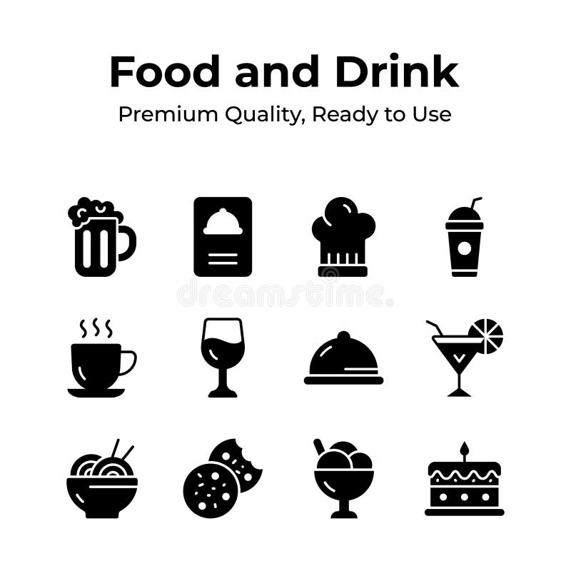 This Icon Set Offers a Complete Selection for Any Food and Drink ...