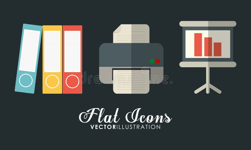 Icon Set. Office Instrument Design. Vector Graphic Stock Illustration ...