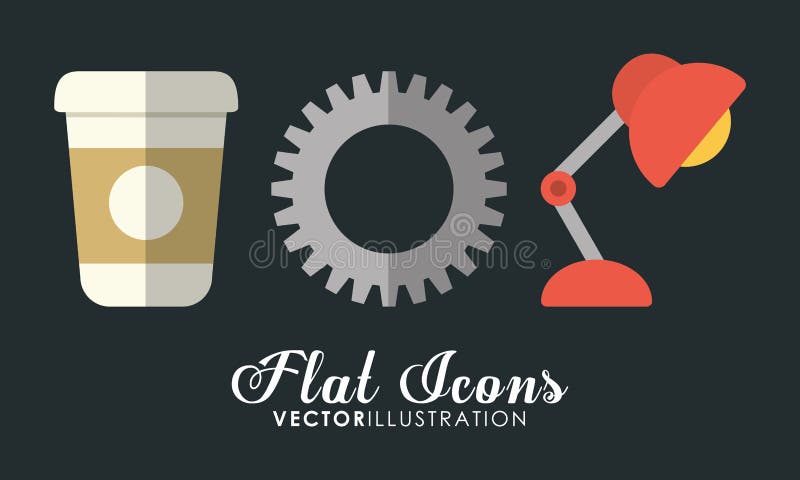 Icon Set. Office Instrument Design. Vector Graphic Stock Illustration ...