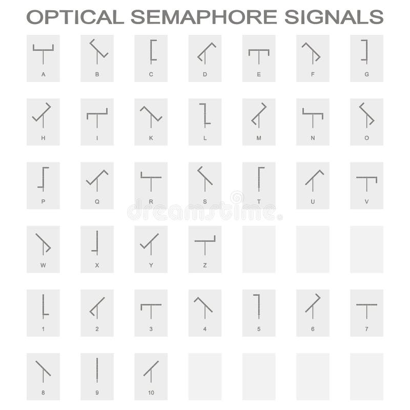 Semaphore Signals Alphabet, Black Latin Letters Stock Vector ... Semaphore Signals Alphabet, Black Latin Letters Stock Vector ...