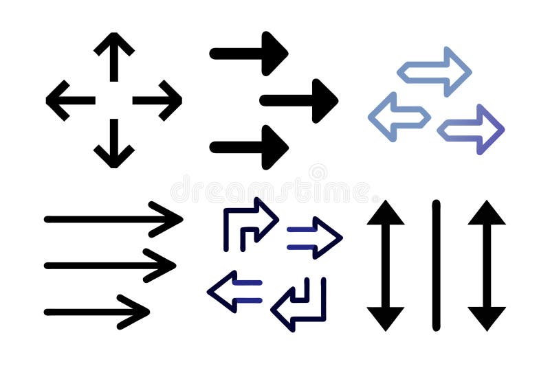 Set of Arrows. Set of Vector Arrows Stock Illustration - Illustration ...