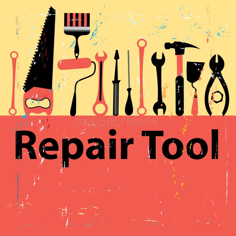 Icon set repair tools stock vector. Illustration of concept - 64050453