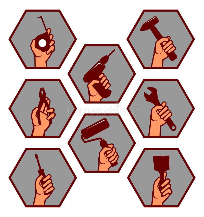 Hand__tool_icons_pattern_BW Stock Vector - Illustration of vector, work ...