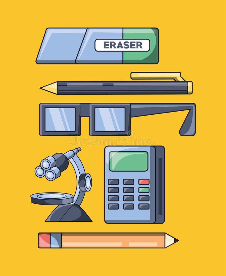 School objects design stock vector. Illustration of communication ...