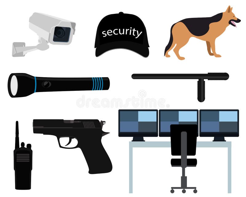 Icon set security stock vector. Illustration of workplace - 62045944