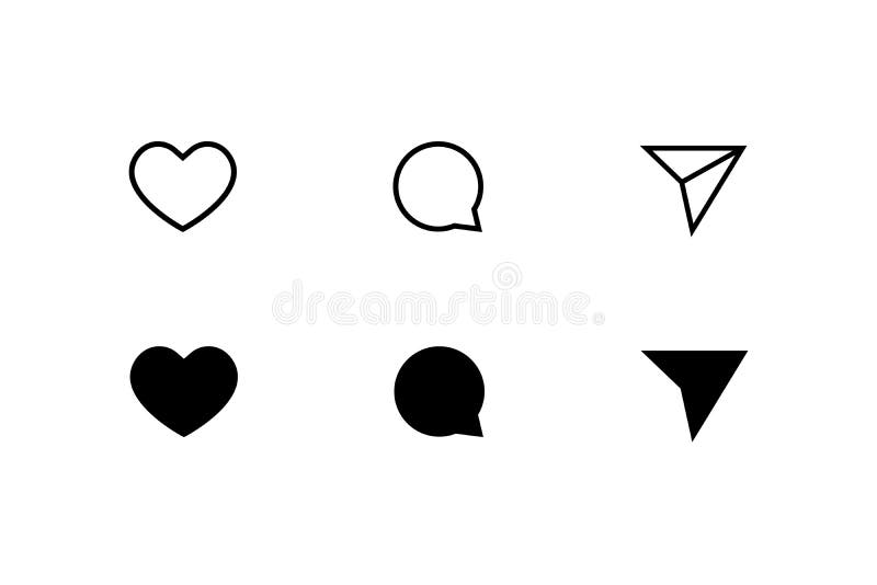 Icon Set of Social Media. Like, Comment, and Share Stock Vector ...