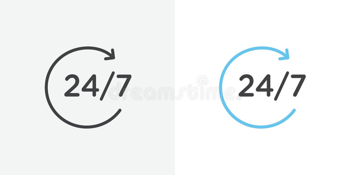 Line Icon 24 7 Timer Stock Illustrations – 147 Line Icon 24 7 Timer ...