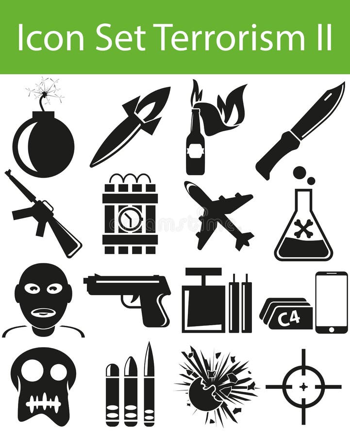 Icon Set Terrorism Ii Stock Illustrations – 2 Icon Set Terrorism Ii ...