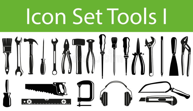 Icon Set Tools I stock vector. Illustration of forceps - 84418995