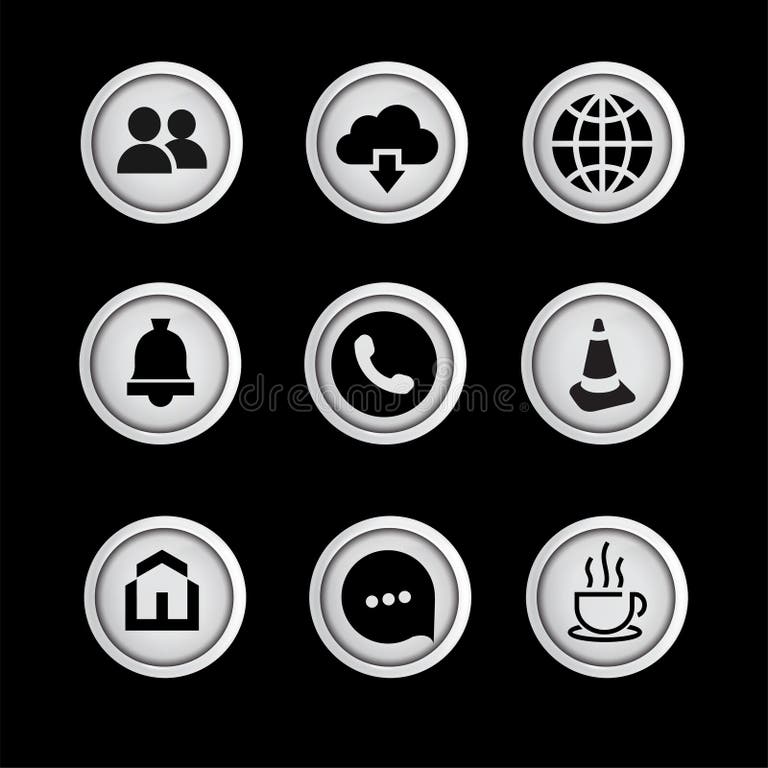 Icon Set Vector Template. Icon Sign Element Stock Vector - Illustration ...