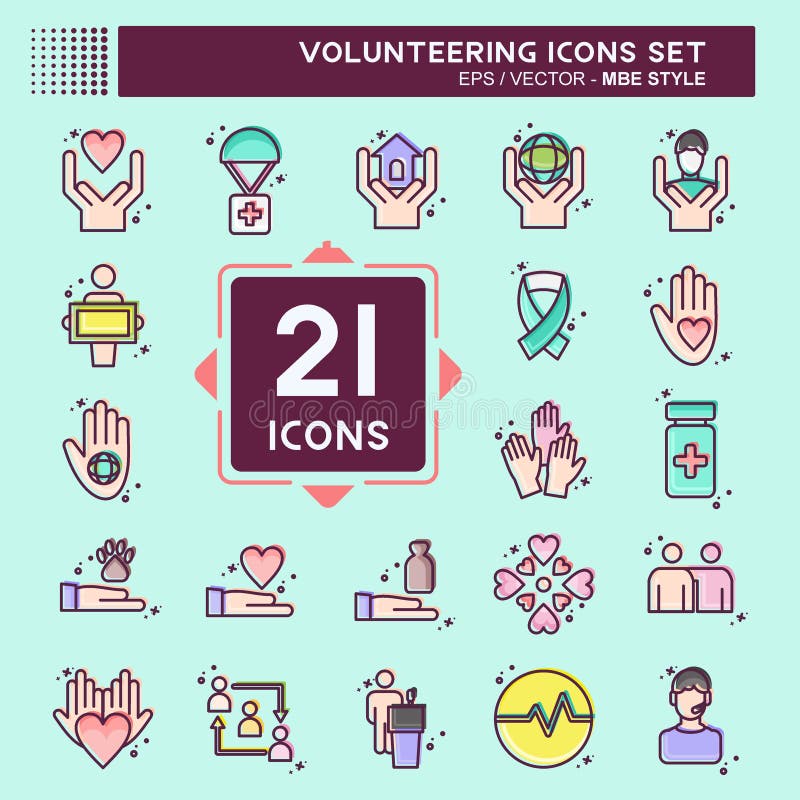 Icon Set Icon Volunteering. Related To Volunteering Symbol. MBE Style ...