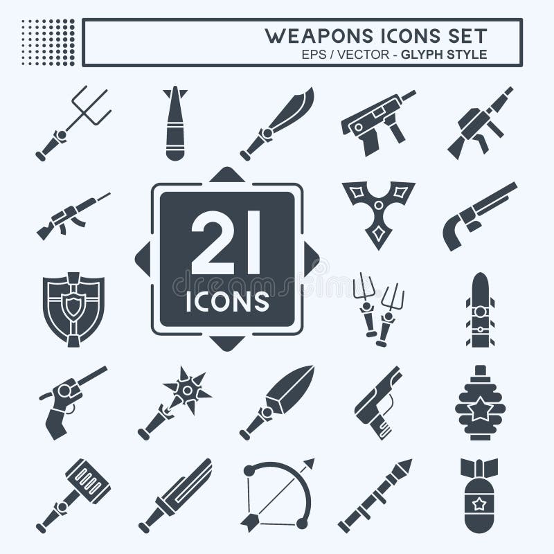 Icon Set Weapons. Related ToTools of War Symbol. Glyph Style. Simple ...