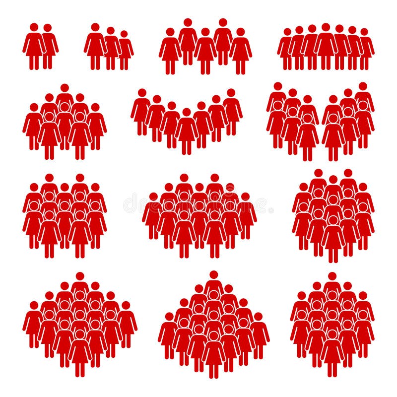 Icon set, woman silhouette stock vector. Illustration of symbol - 303276713