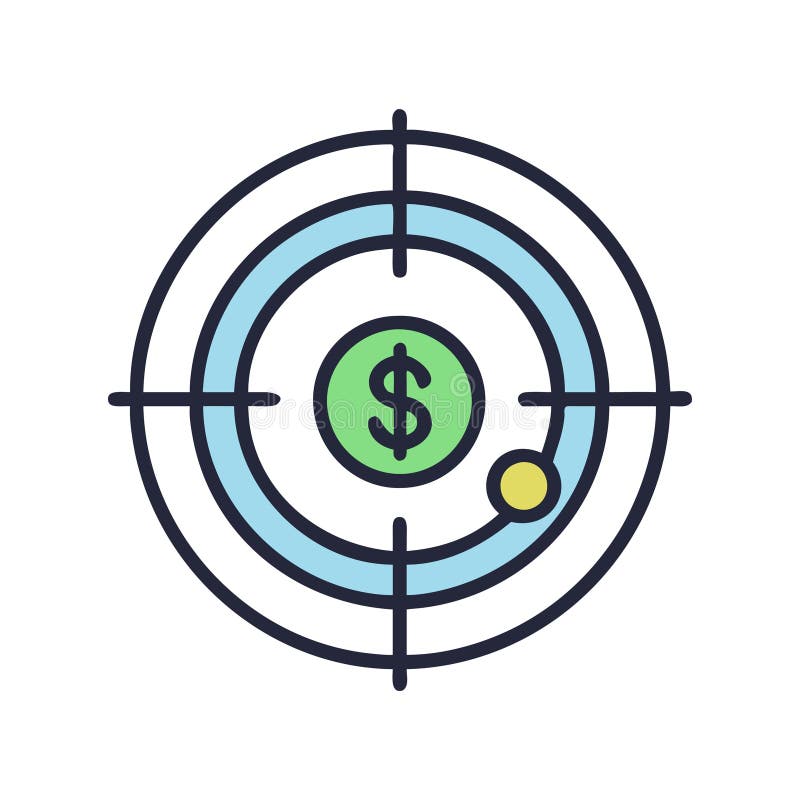 Icon for Setting Financial Targets Stock Vector - Illustration of ...