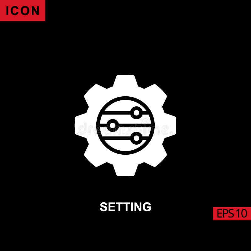 Setting Menu Icon Set, Vector Eps10 Stock Vector - Illustration of ...