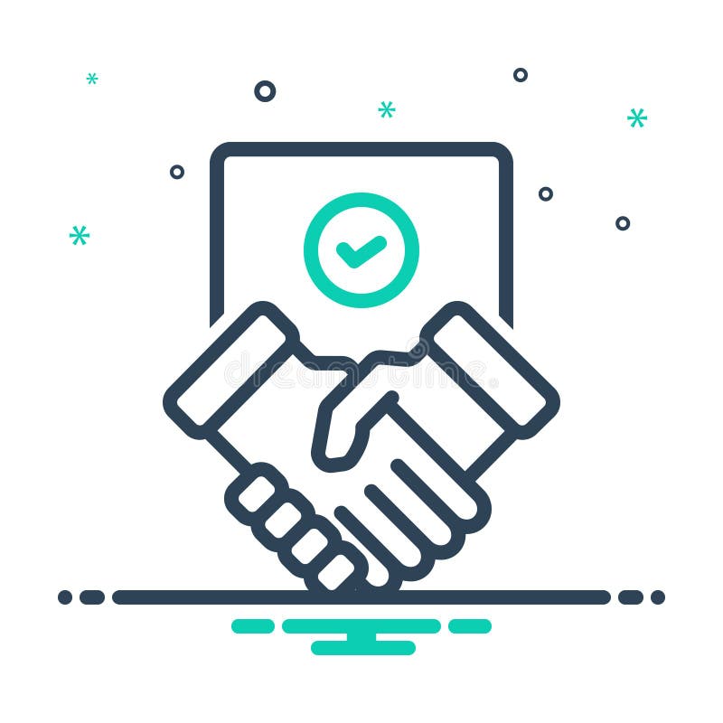 Mix Icon for Settlement, Agreement and Deal Stock Vector - Illustration ...