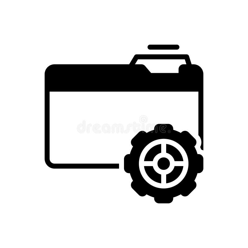 Black Solid Icon for Setup, Provision and Organisation Stock ...