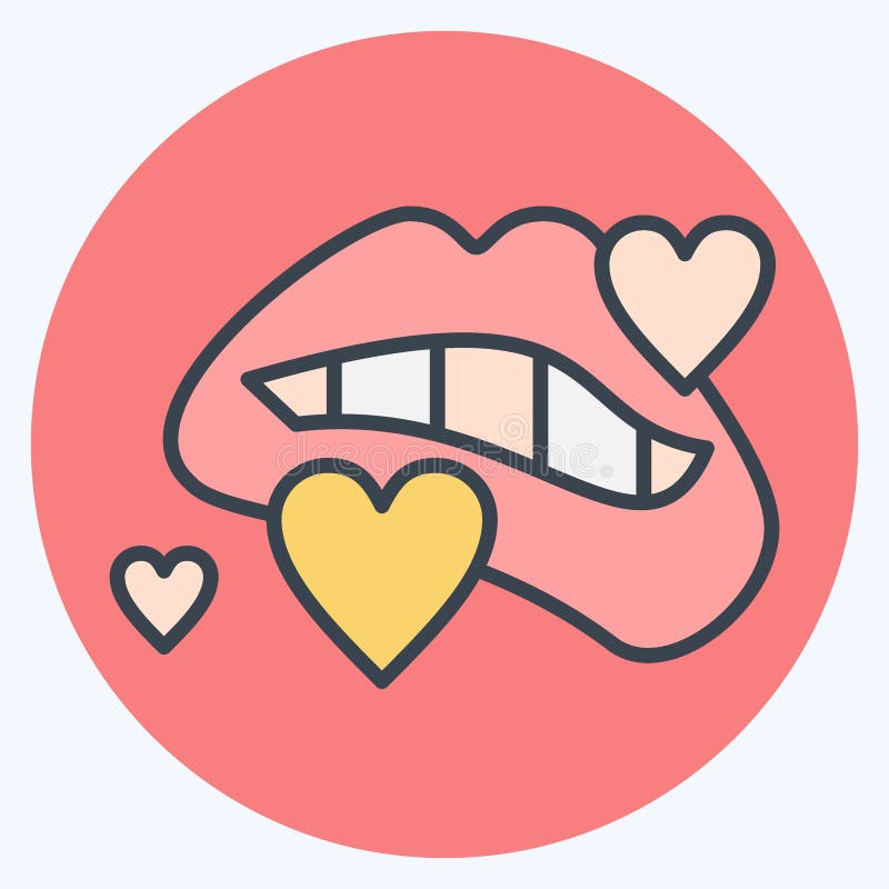 Icon Sex Related To Addiction Dictionary Symbol Color Mate Style Simple Design Editable Stock