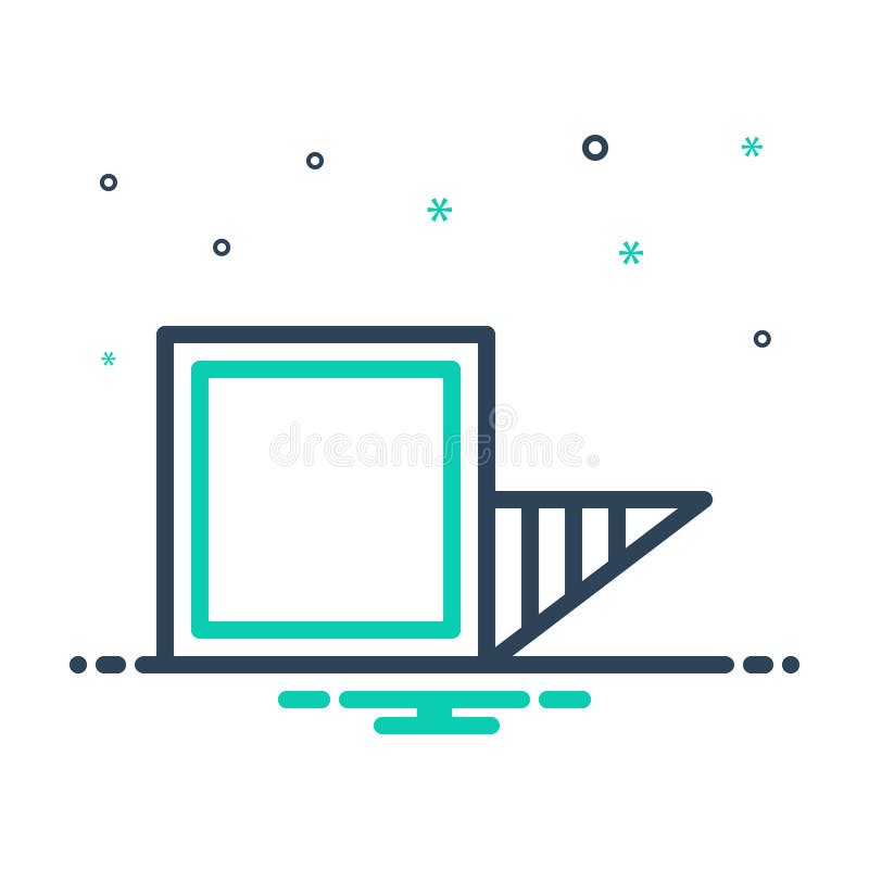 Mix Icon for Shadows, Darkness and Square Stock Vector - Illustration ...